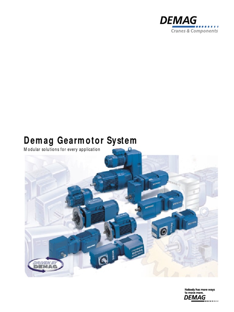 900 263 49 CAT. Demag Gearmotor System | PDF | Electric Motor ...