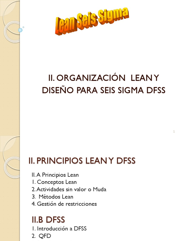 Org Lean DFSS | PDF | Calidad (comercial) | Gestión de la cadena de ...