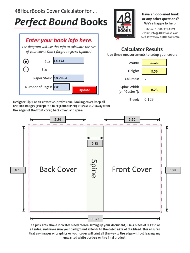 Cover Size Calculator for Books | PDF | Publishing | Written Communication