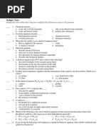 Chem 101 Practice Midterm Exam | PDF | Mole (Unit) | Boron