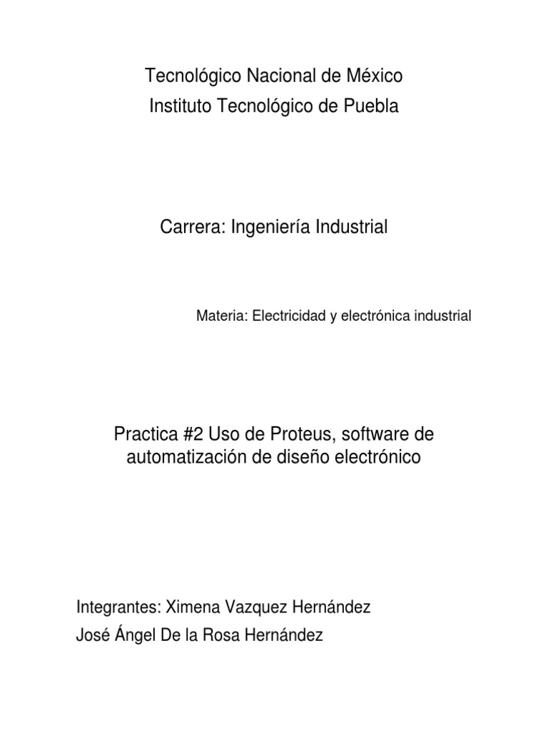 Practica Proteus | PDF | Electricidad | Red eléctrica