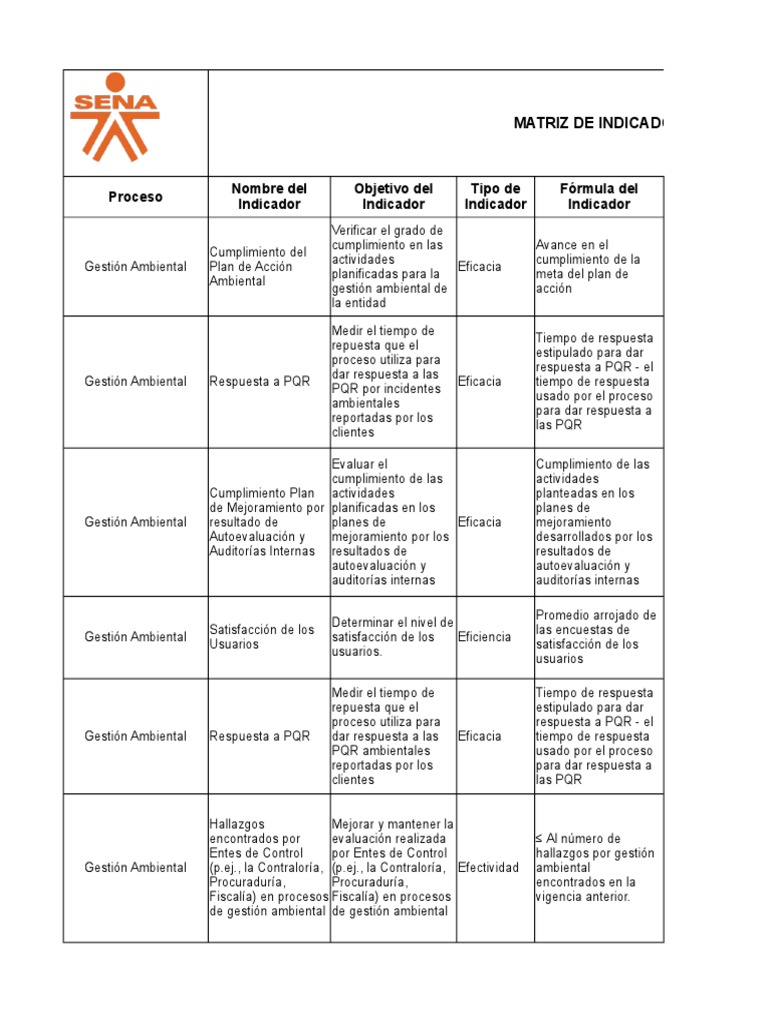 Ejemplo para Matriz de Indicadores | PDF | Business | Economias