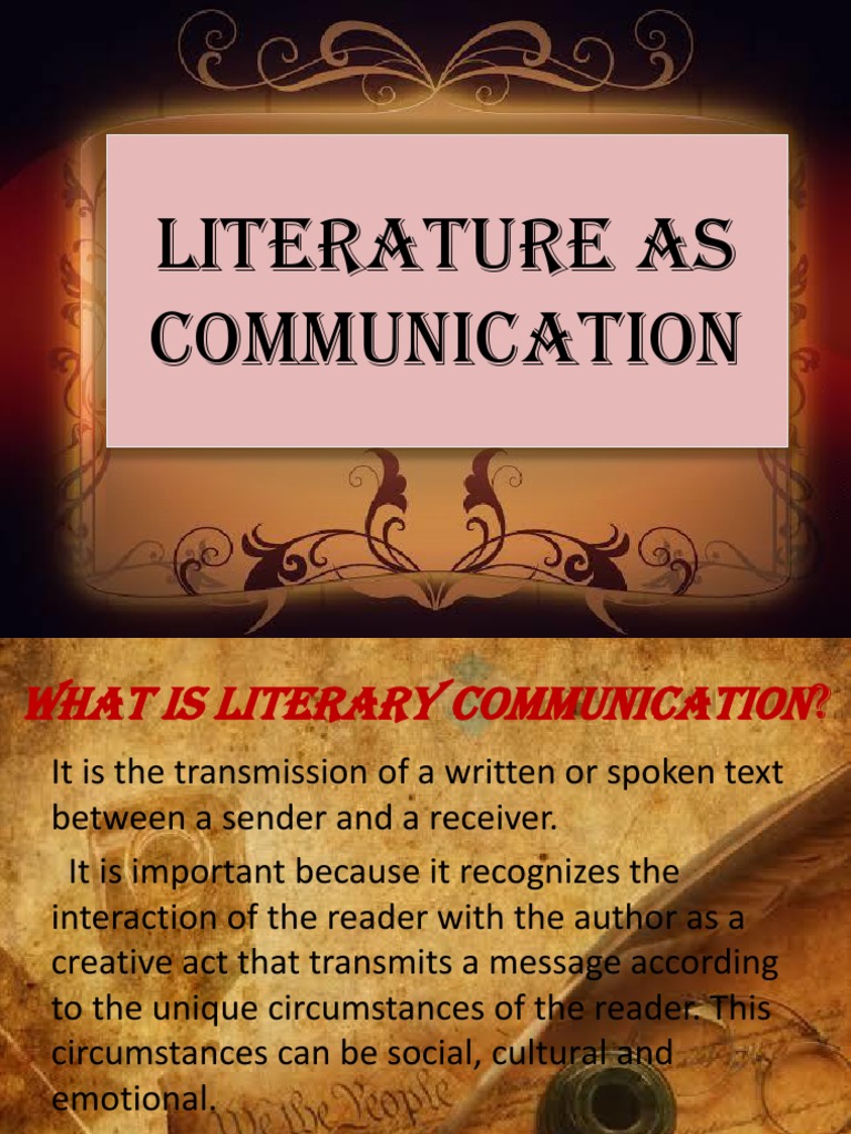 Literature in Communication | PDF | Narration | Communication