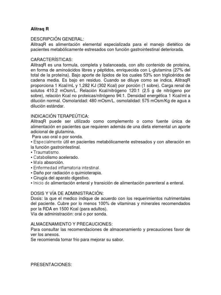 Manual Formulas Elementales y Semielementales | PDF | Metabolismo ...