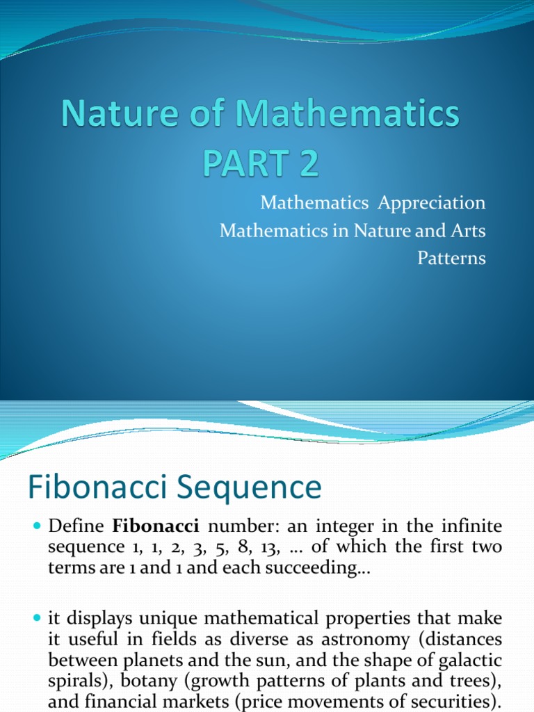 Nature of Mathematics Part 2 | PDF