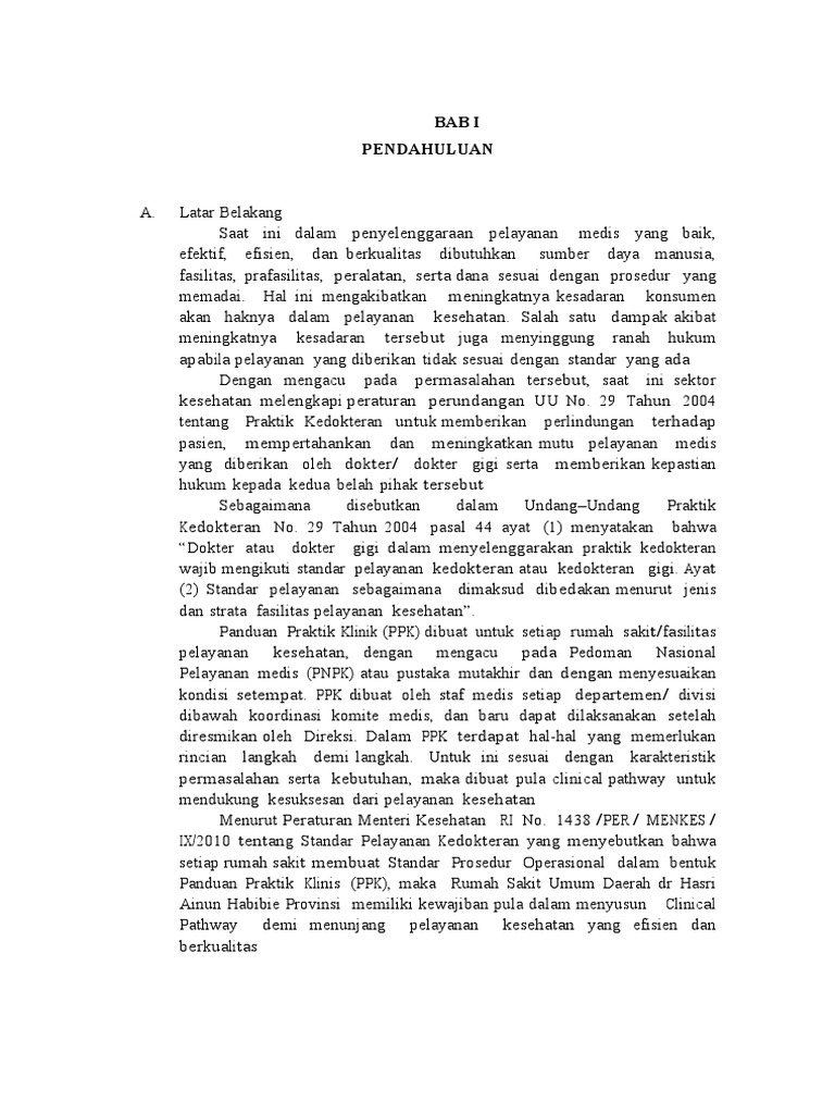 SK Panduan Clinical Patway | PDF