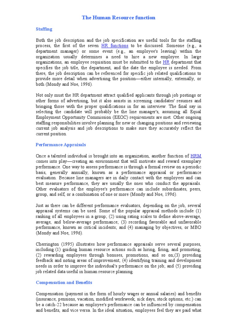 The Human Resource Function: Staffing | PDF | Human Resources | Employment