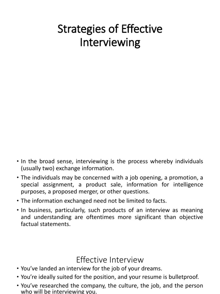 Interview Skills and Tactics | PDF | Job Interview | Interview