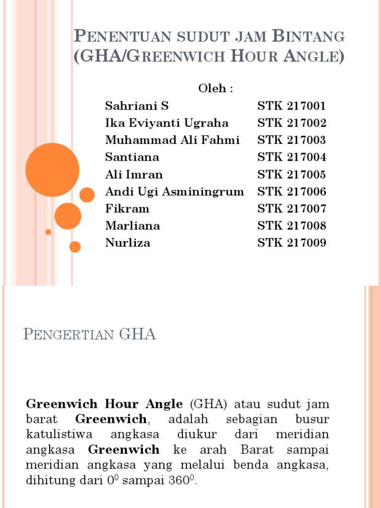 Greenwich Hour Angle | PDF