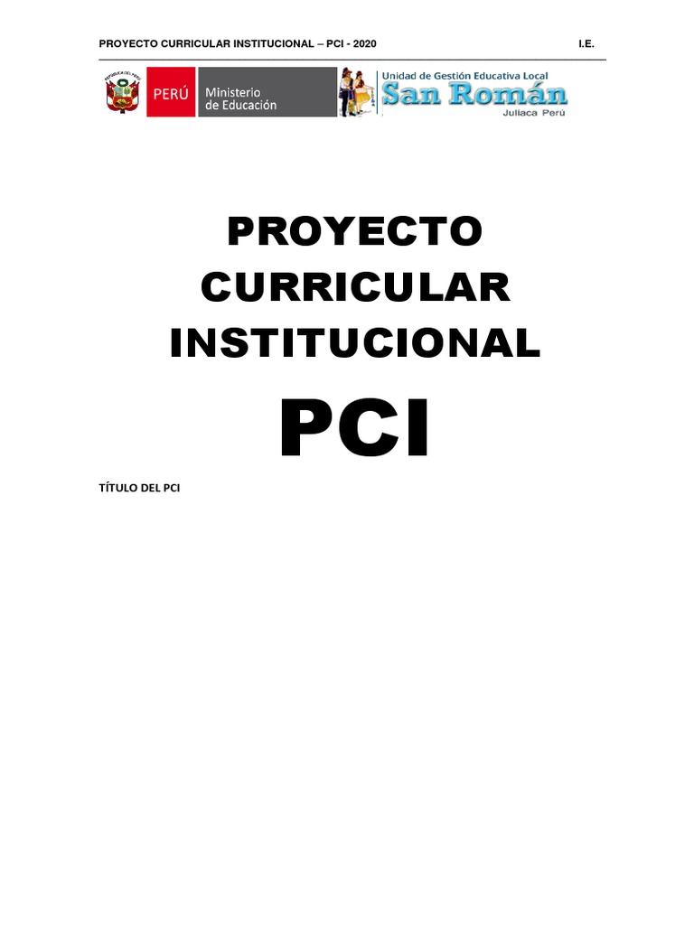Estructura Sugerida Pci 2020 | PDF | Plan de estudios | Evaluación