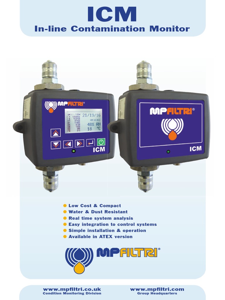 ICM Inline Contamination Monitor Guide | PDF | Flow Measurement ...