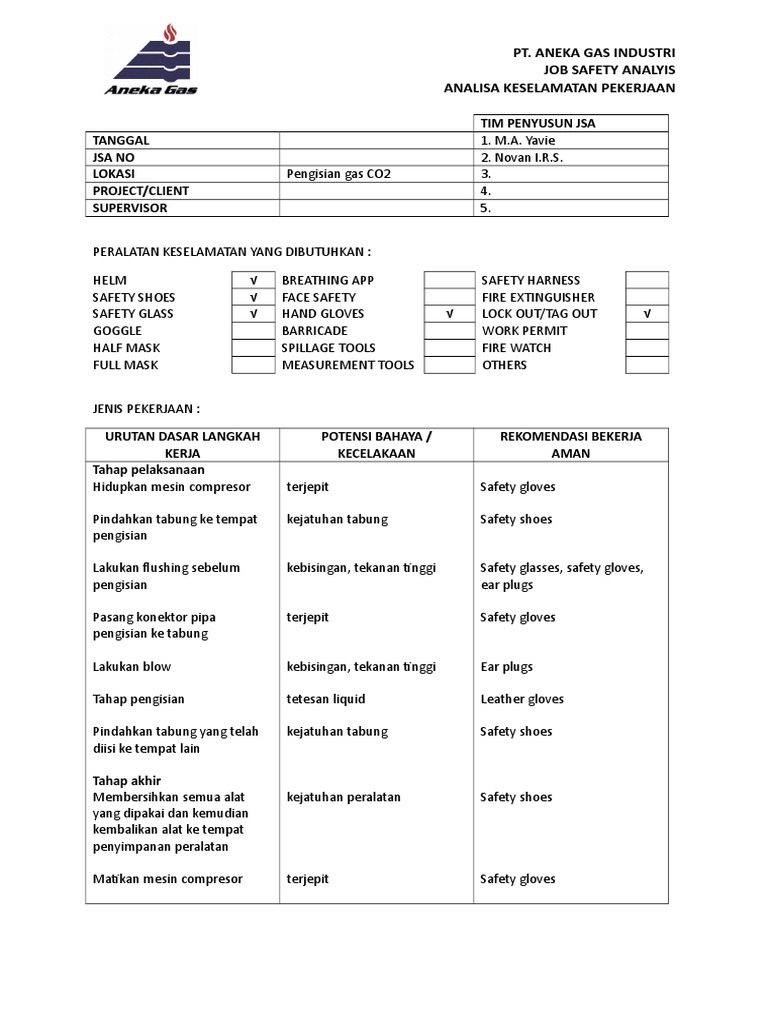 JSA Filling CO2 | PDF