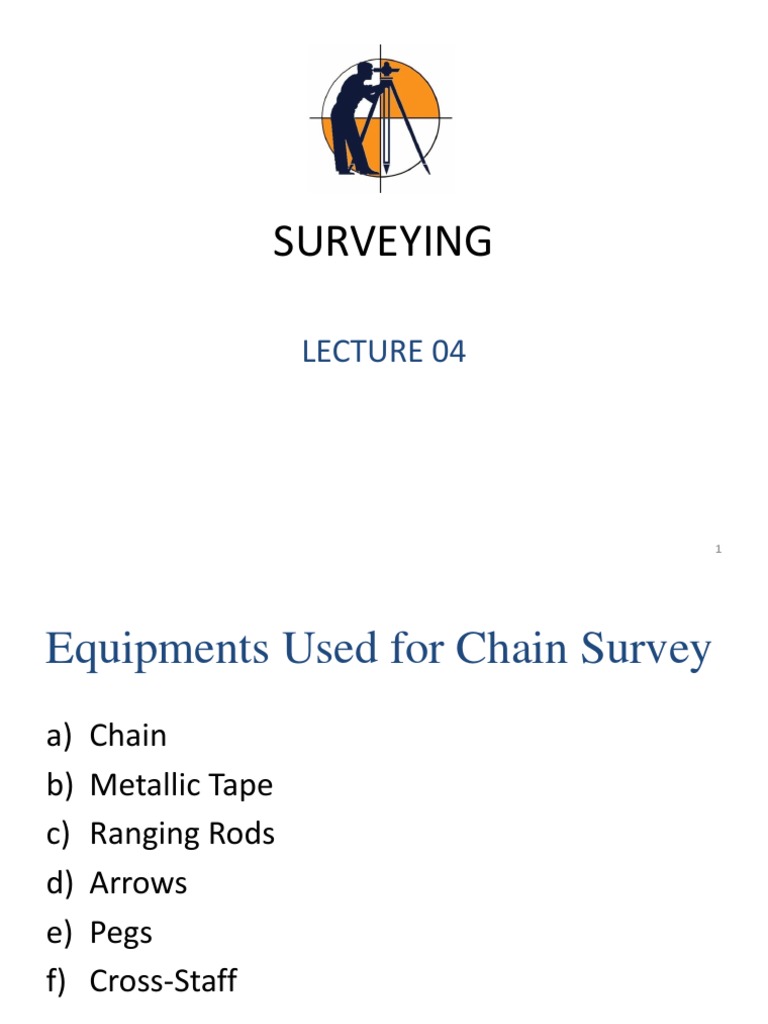 Lecture 04 Chain Surveying-1 | PDF | Slope | Surveying