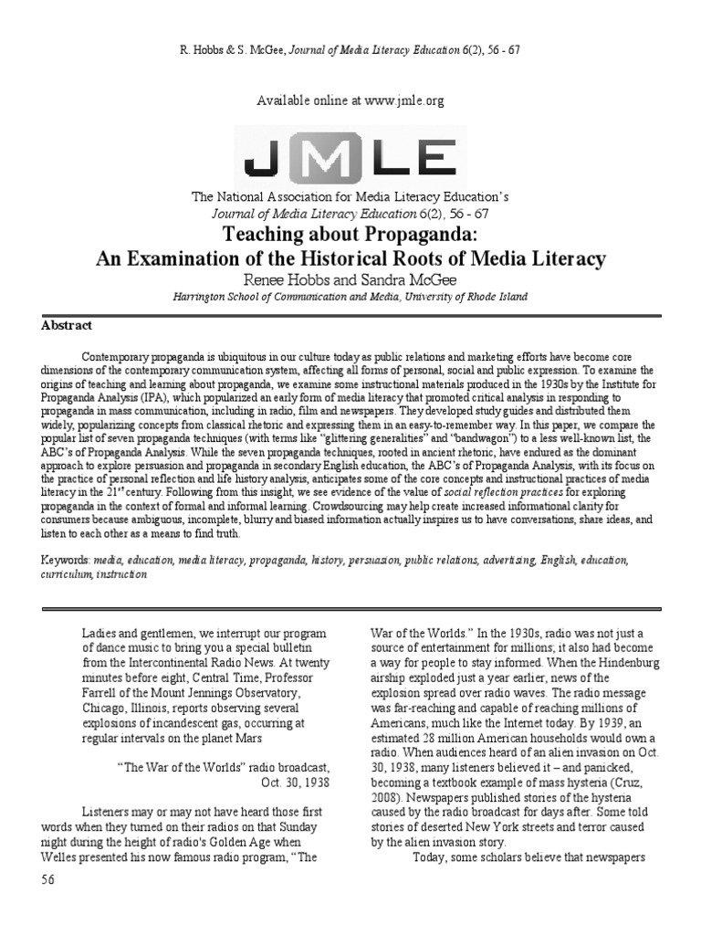 Propaganda Reading PDF | PDF | Propaganda | Mass Media