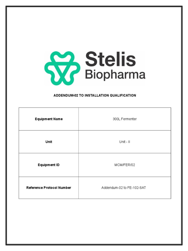 300L IQ Addendum | PDF | Verification And Validation | Quality Assurance
