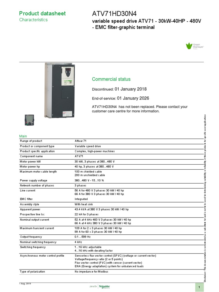 Altivar 71 - ATV71HD30N4 | Download Free PDF | Electric Motor | Power ...