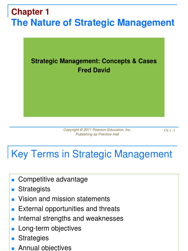 CH 1 The Nature of Strategic Management | PDF | Strategic Management ...