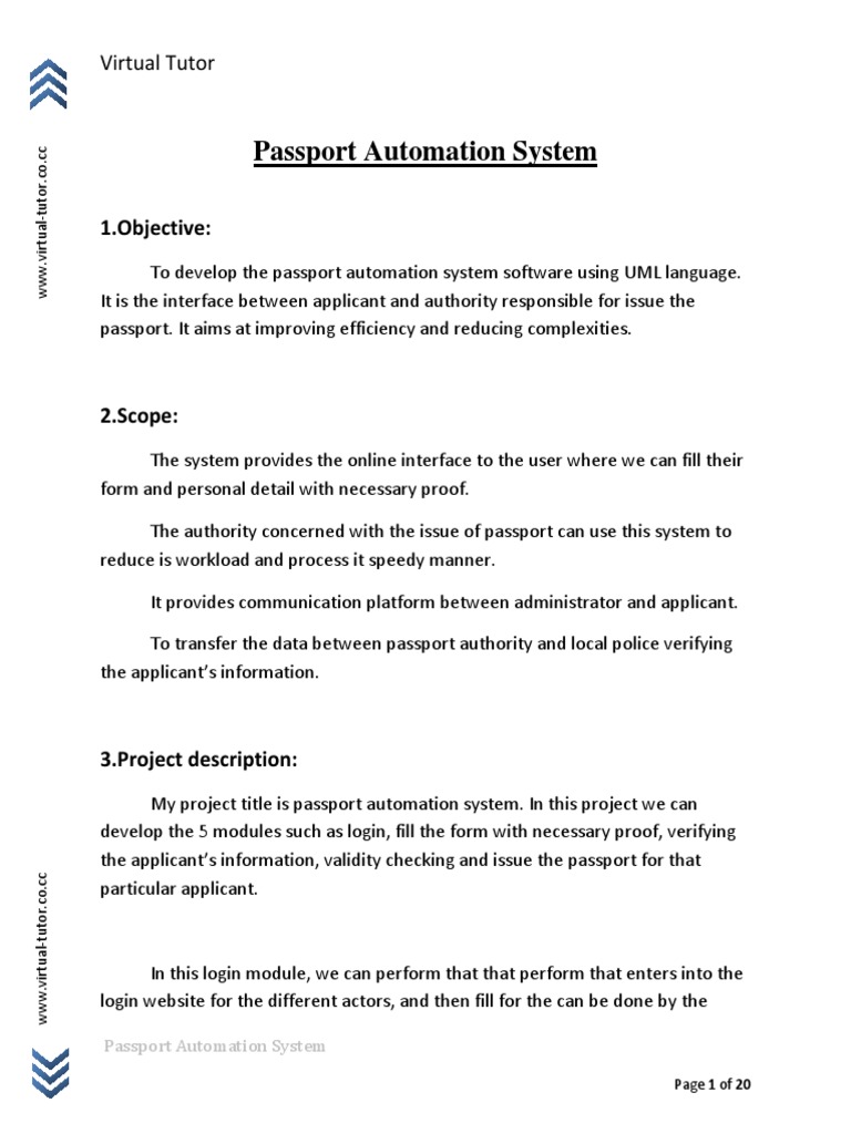 Passport Automation System Overview | PDF | Use Case | System
