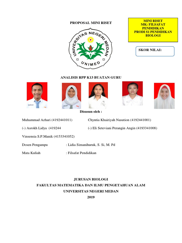 Proposal Mini Riset Filsafat Pendidikan-2 | PDF | Karier & Perkembangan