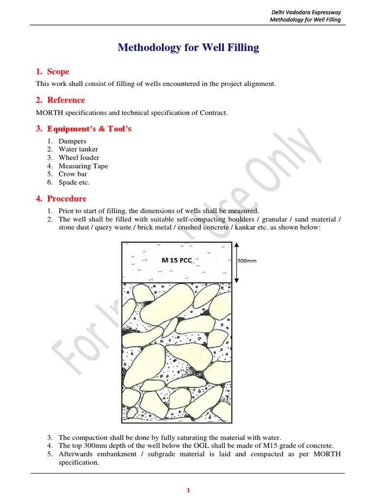 2 Methodology For Well Filling | PDF