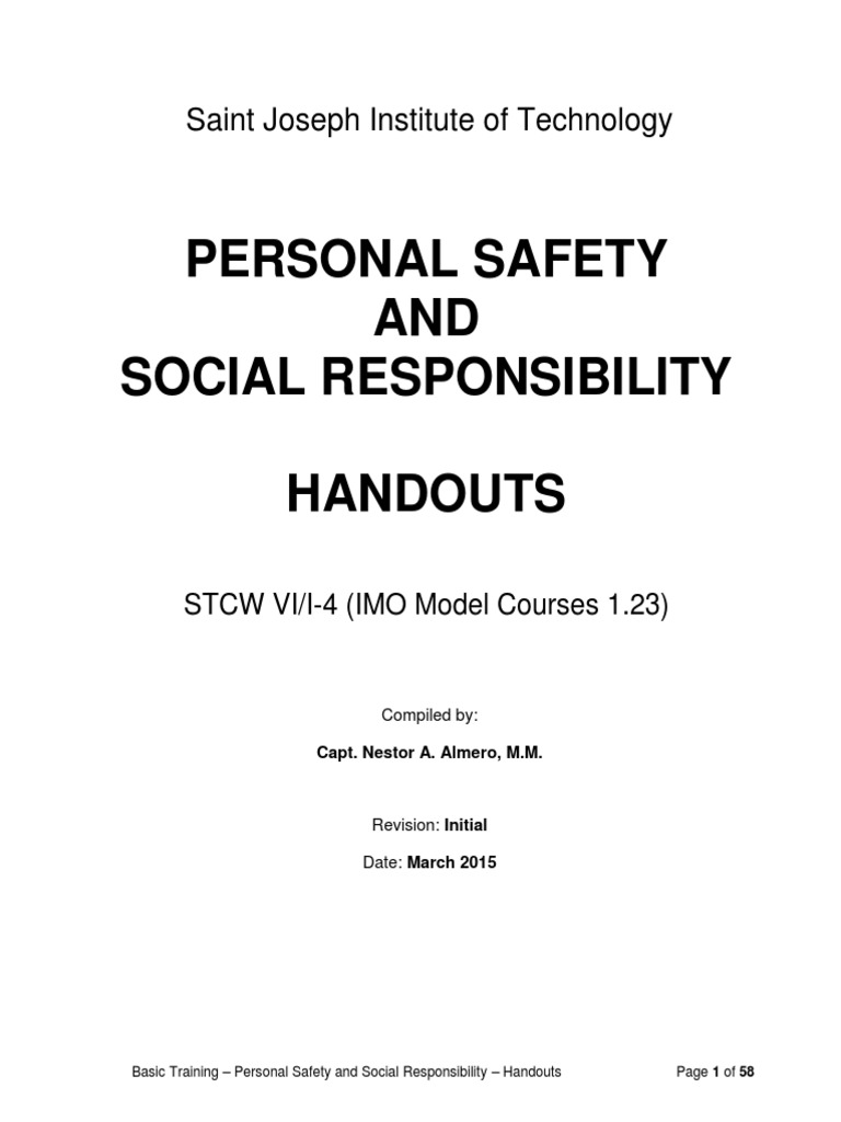 4.1 BT PSSR Handouts | PDF