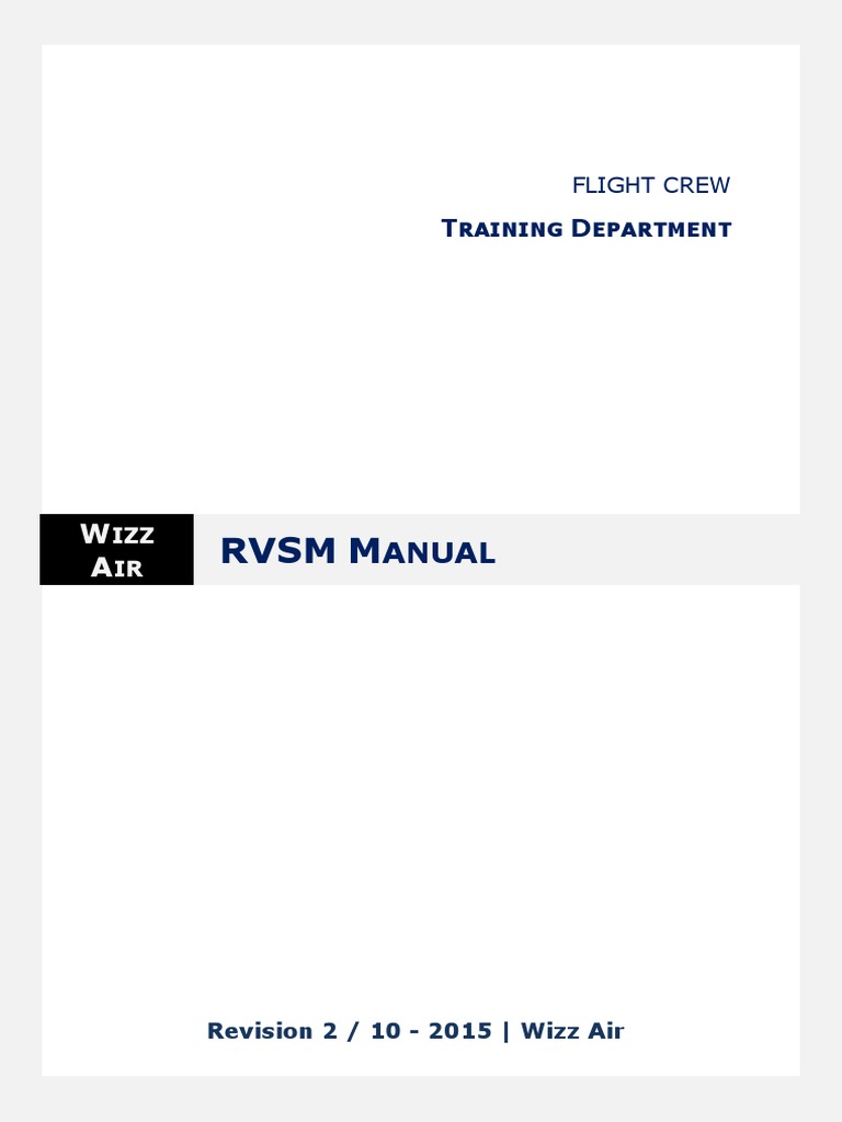 RVSM Training Guide for Pilots | PDF | Technology & Engineering