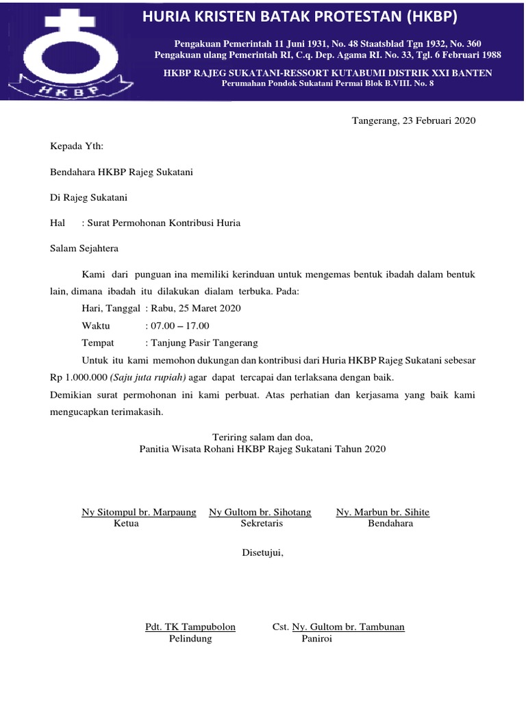 Surat Pengajuan Proposal | PDF