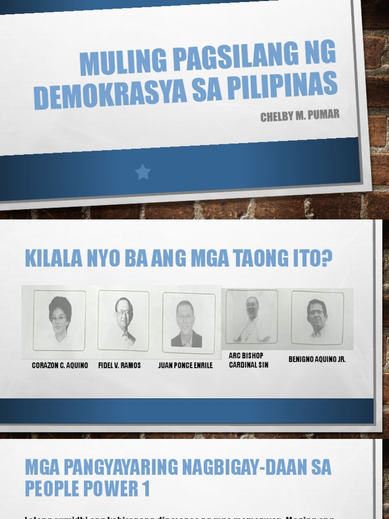 Muling Pagsilang NG Demokrasya Sa Pilipinas | PDF