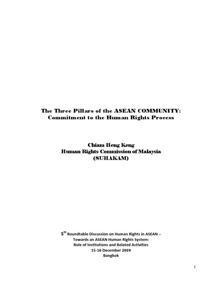 Three Pillars of ASEAN Community Explained | PDF | Association Of ...