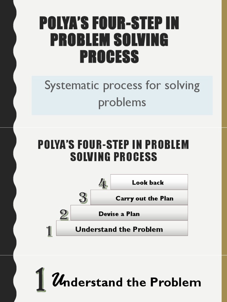 Part 3c Polyas Four Step in Problem Solving | PDF | Language Arts ...