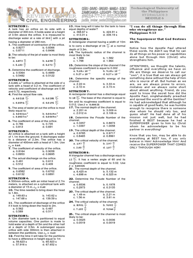 MODULE 6 HYDRAULICS 3 Ans | PDF