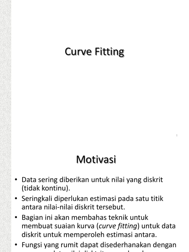 TEKNIK CURVE FITTING | PDF