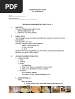 Detailed Lesson Plan in | PDF | Lesson Plan | Baking