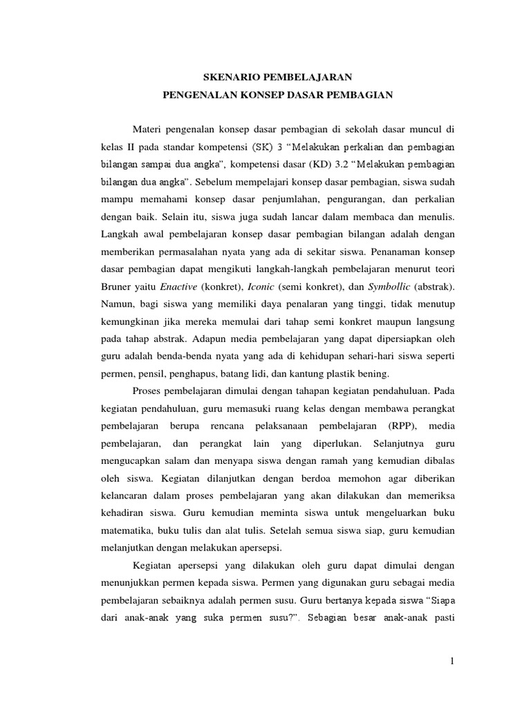 Contoh Skenario Pembelajaran | PDF