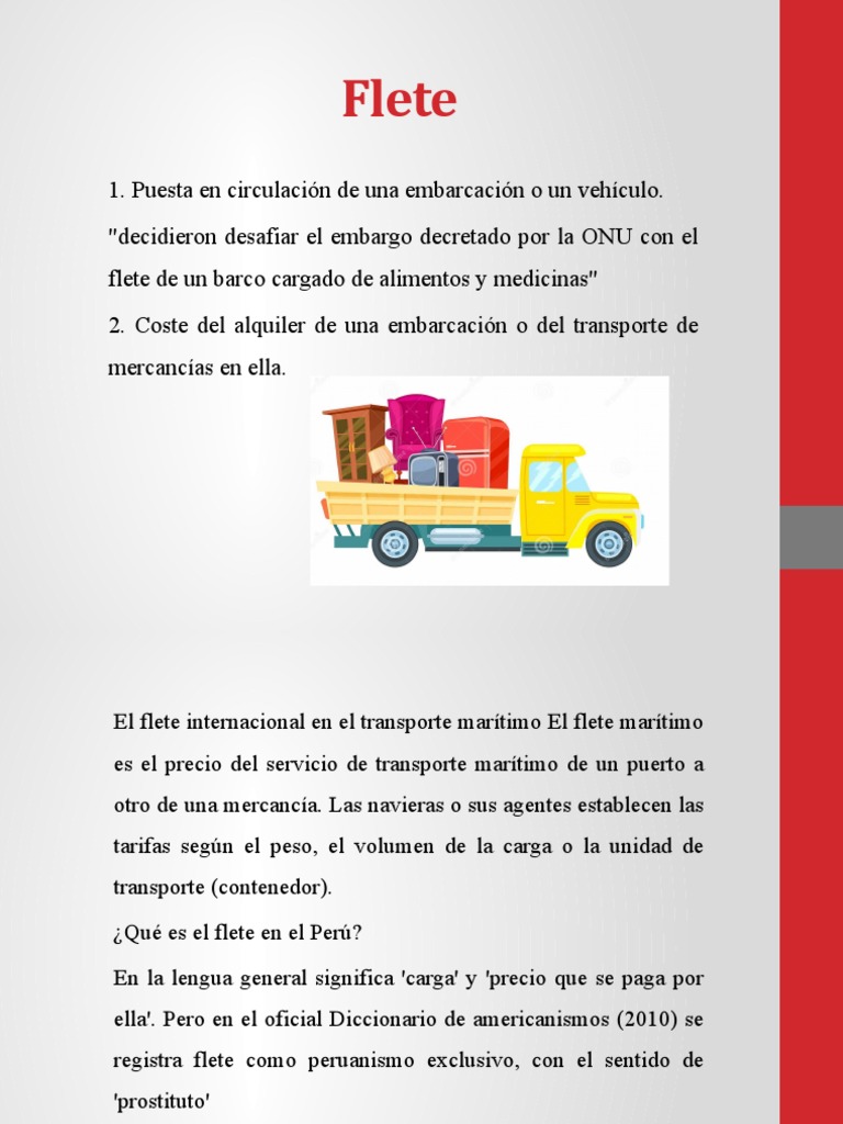 Definición y significado de flete | PDF