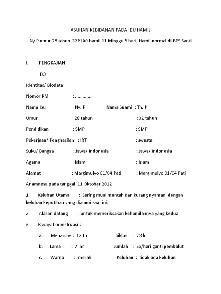 Asuhan Kebidanan Pada Ibu Hamil | PDF