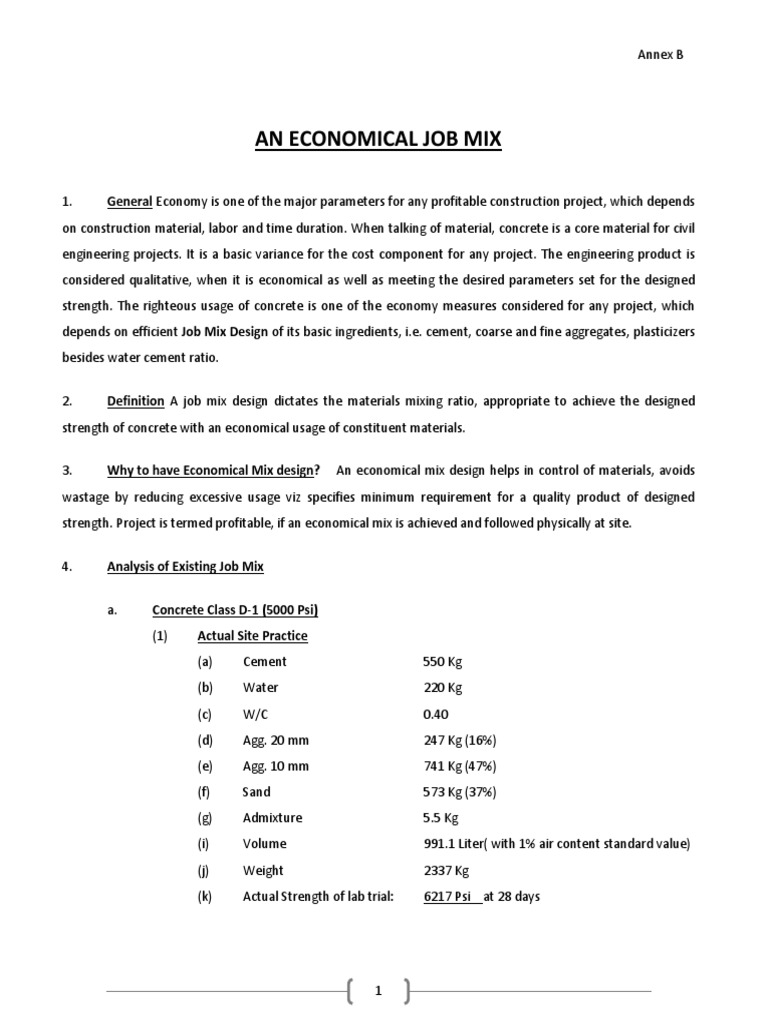 Draft Job Mix Design | PDF