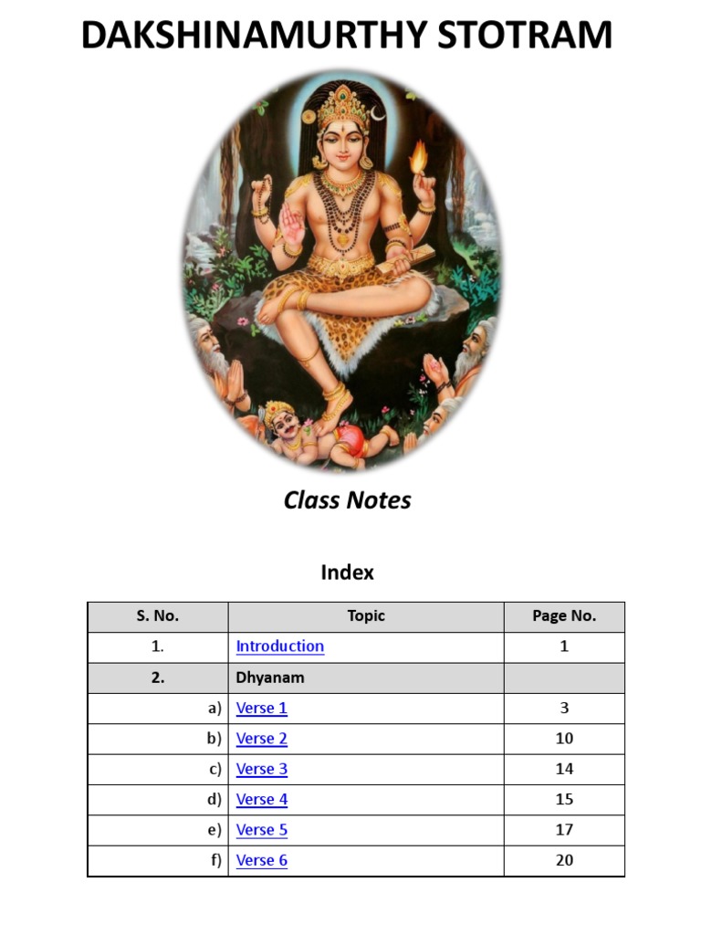 01 Dakshinamurthy Stotram PDF | PDF