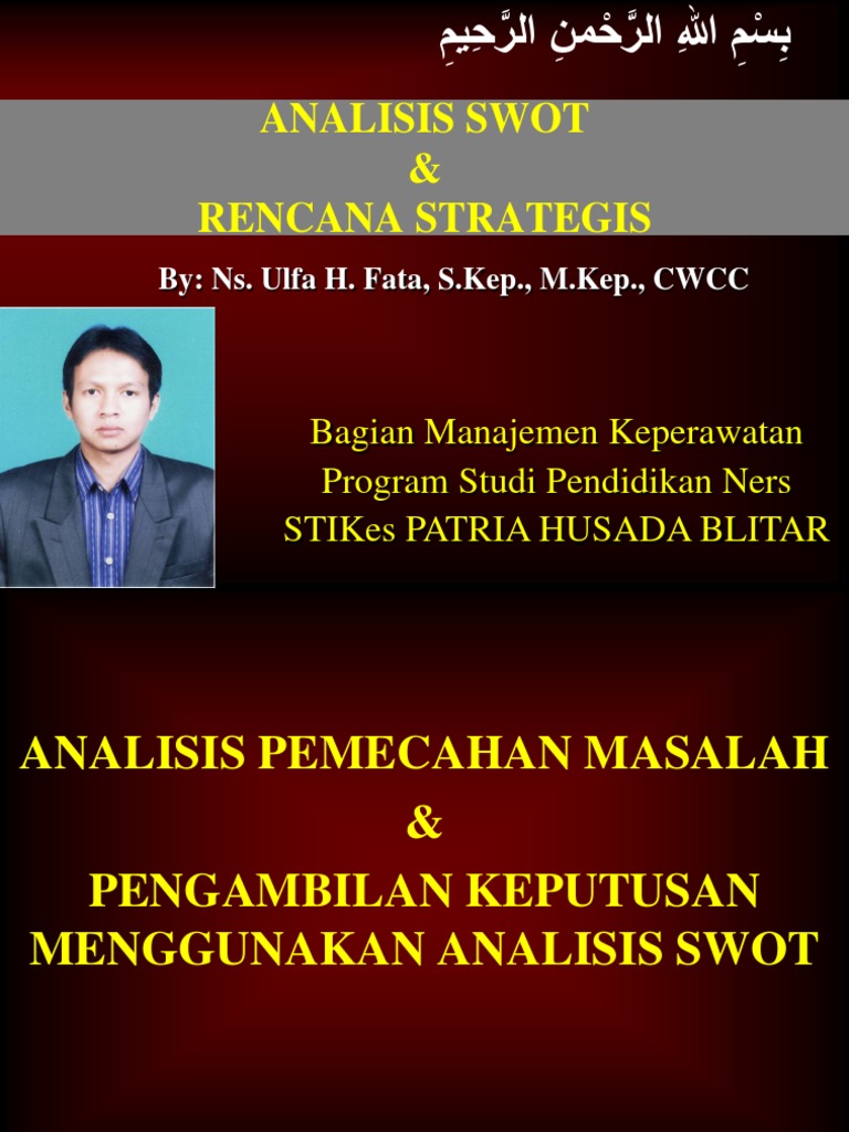 ANALISIS SWOT UNTUK RENCANA STRATEGIS PROGRAM STUDI PENDIDIKAN NERS | PDF