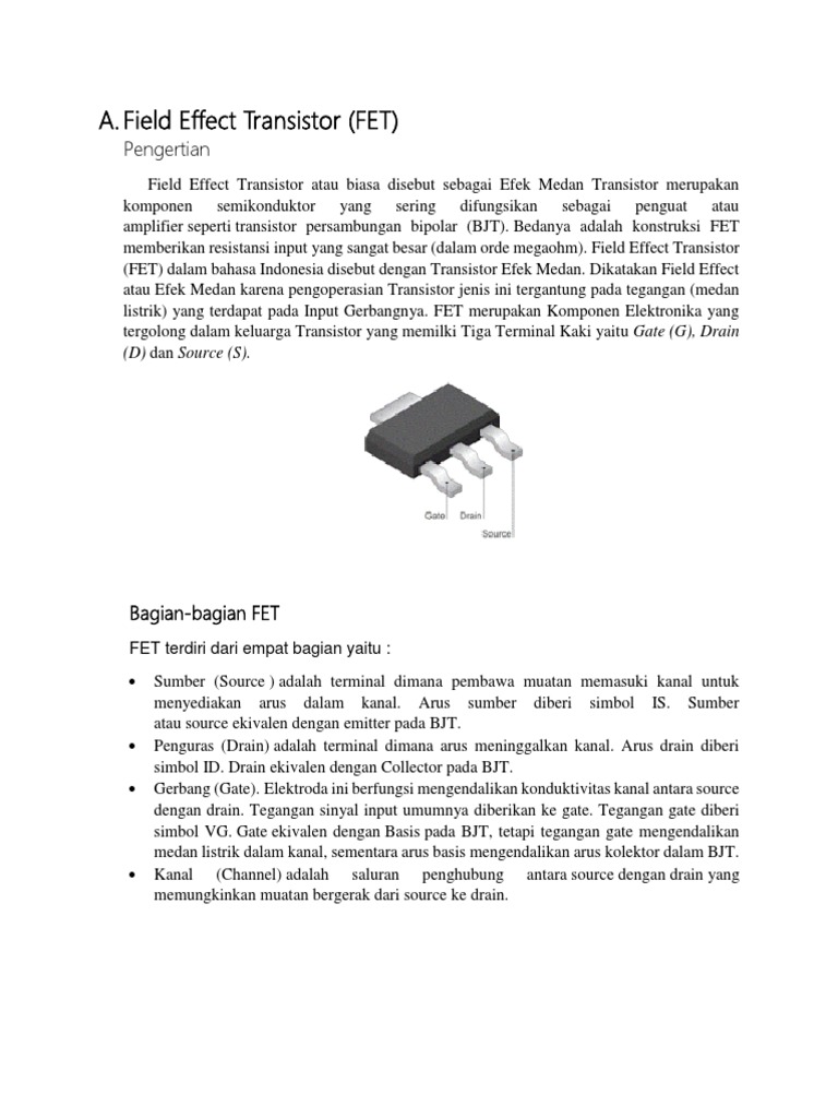 Pengantar Field Effect Transistor (FET) | PDF | Sains & Matematika