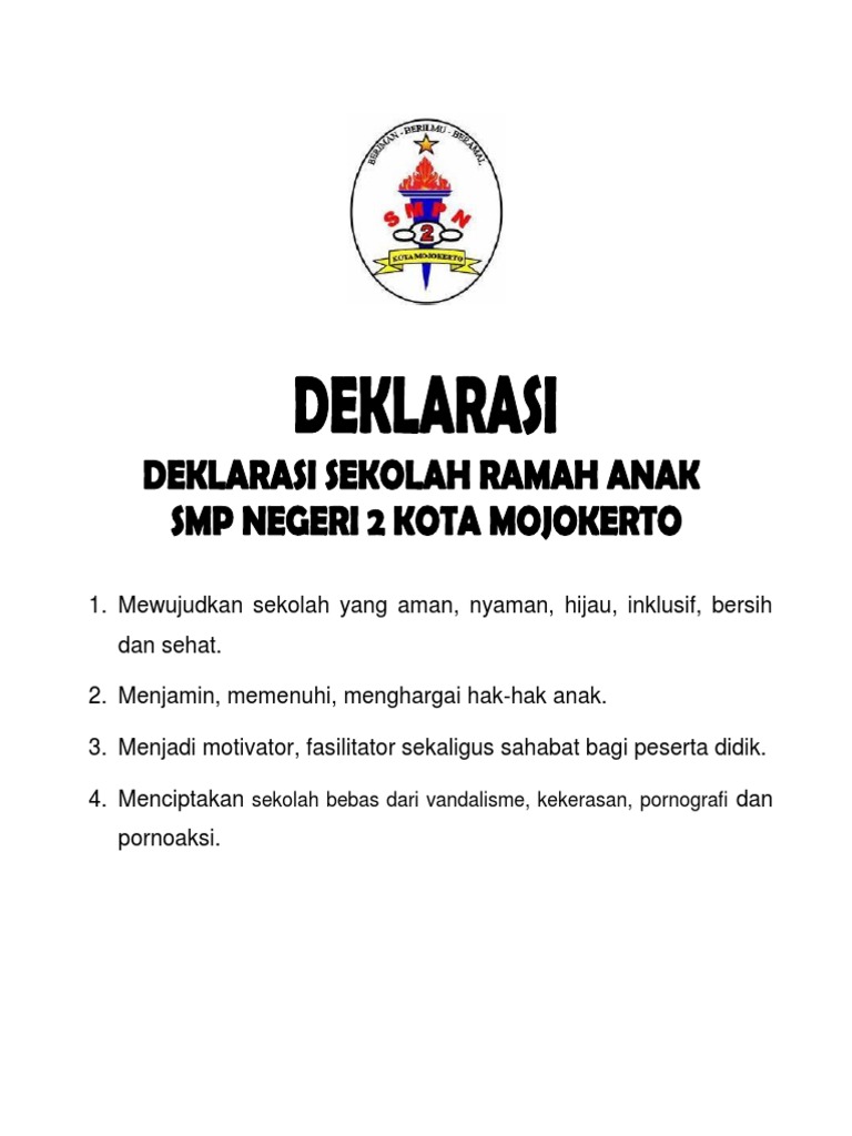 Teks Deklarasi SRA | PDF