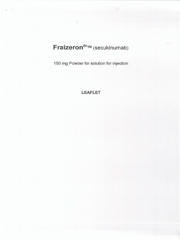 Fraizeron Serbuk Injeksi 150 MG - Secukinumab - DKI1667509344A1 - 2017 ...