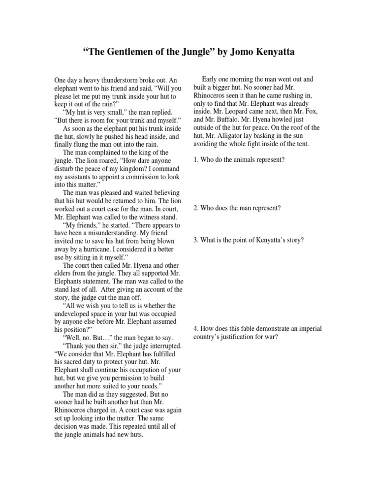 The Gentlemen of The Jungle | PDF