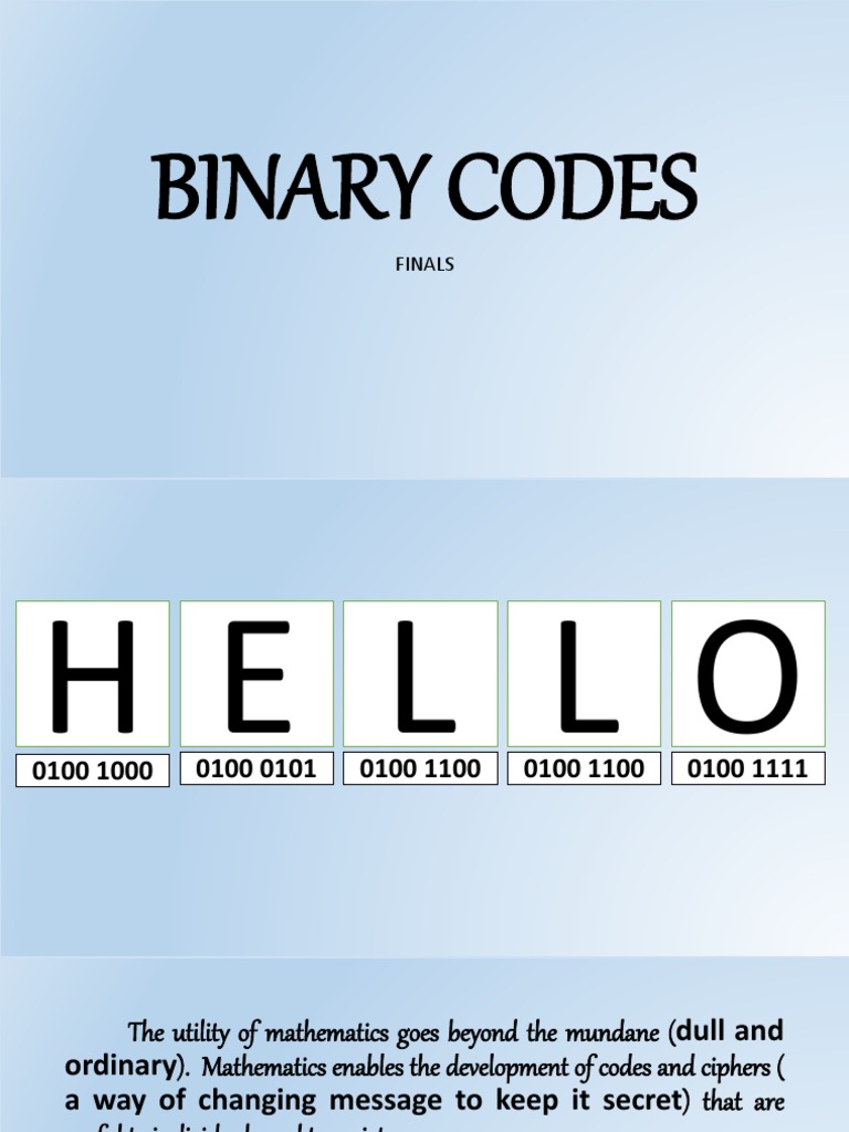 Binary Codes | PDF