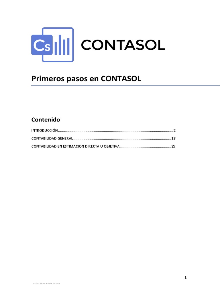 Contabilidad en CONTASOL: Primeros pasos | PDF
