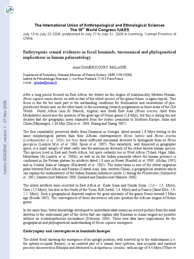 Hathnora To Africa | PDF | Homo | Human