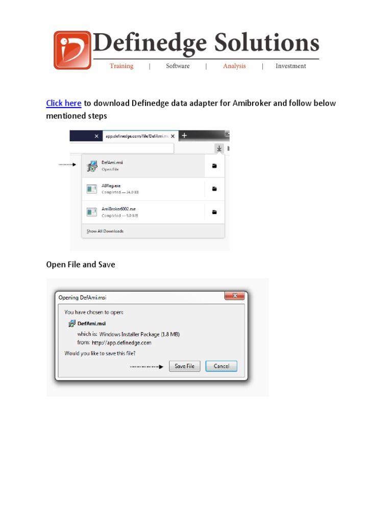Definedge Data Adapter Setup Guide | PDF | Business | Computers