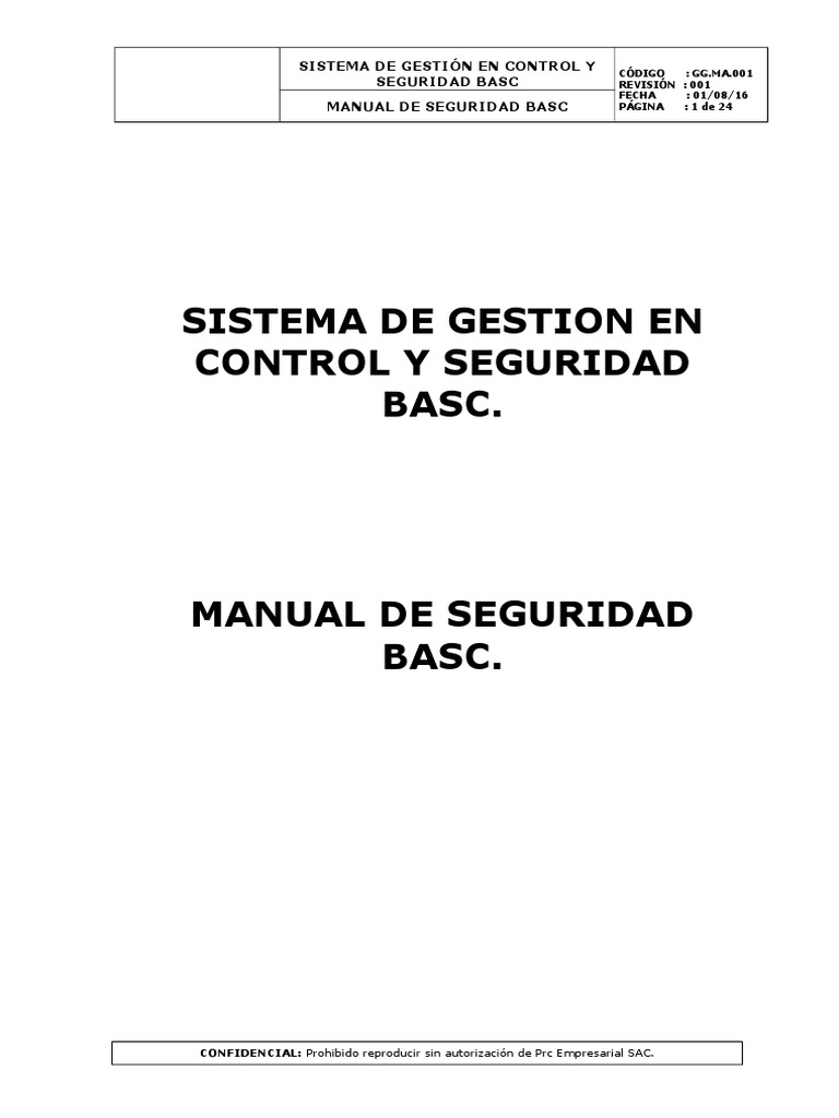 Manual de Seguridad Basc | PDF