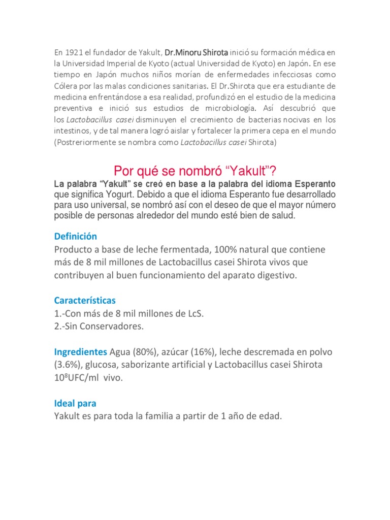 En 1921 El Fundador de Yakult | PDF