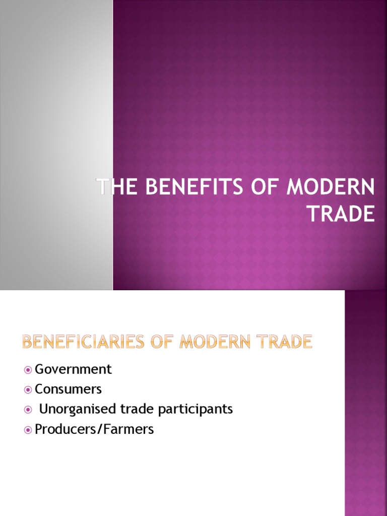 Advantages of Modern Trade for Farmers | PDF